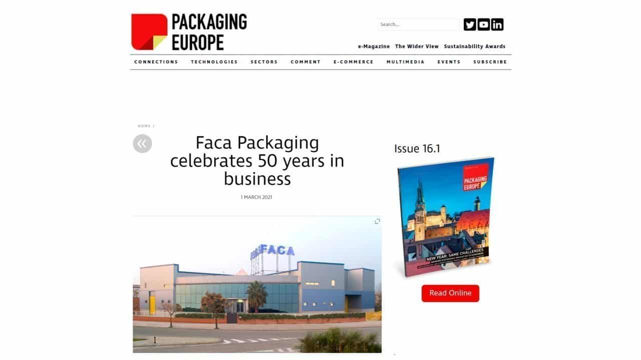 Media Press - Faca Packaging - 50th Anniversary - News - Cosmetic